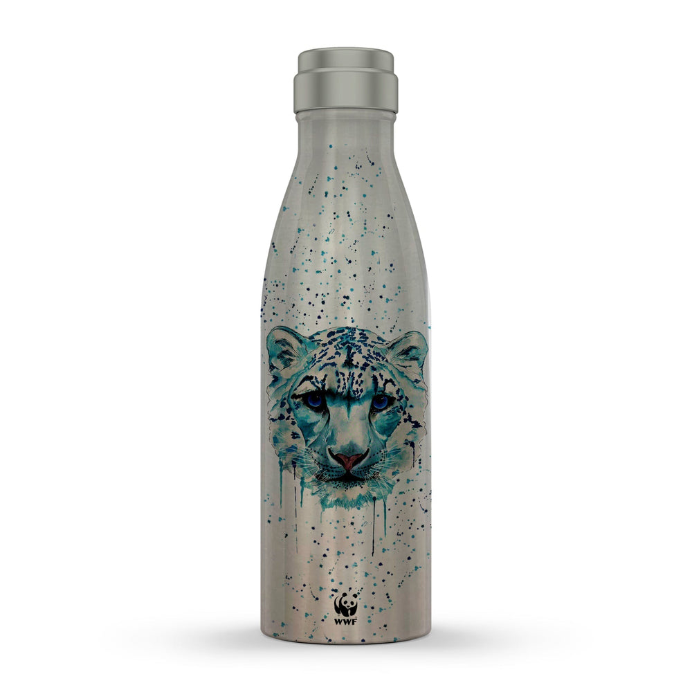 WWF Snow Leopard Stainless Steel Water Bottle | PURE Bottle